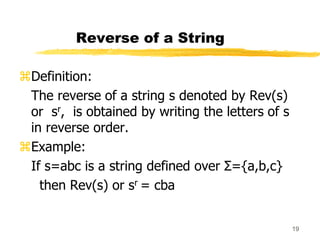 Theory of Automata Lesson 01 | PPT
