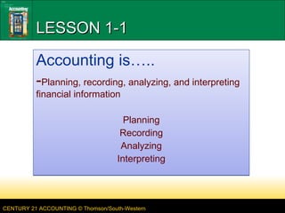 Accounting 1: Lesson01 1g | PPT