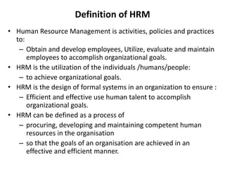 Foundations of Human Resources Management | PPTX