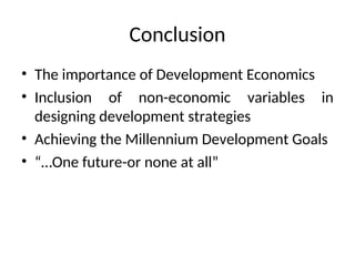 Development Economics, Introducing Econo | PPT