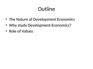 Development Economics, Introducing Econo | PPT