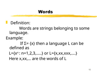 Lesson 01.ppt theory of automata including basics of it | PPT