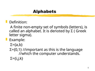 Lesson 01.ppt theory of automata including basics of it | PPT