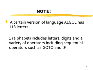 Lesson 01.ppt theory of automata including basics of it | PPT