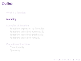 Lesson 1: Functions and their Representations | PDF