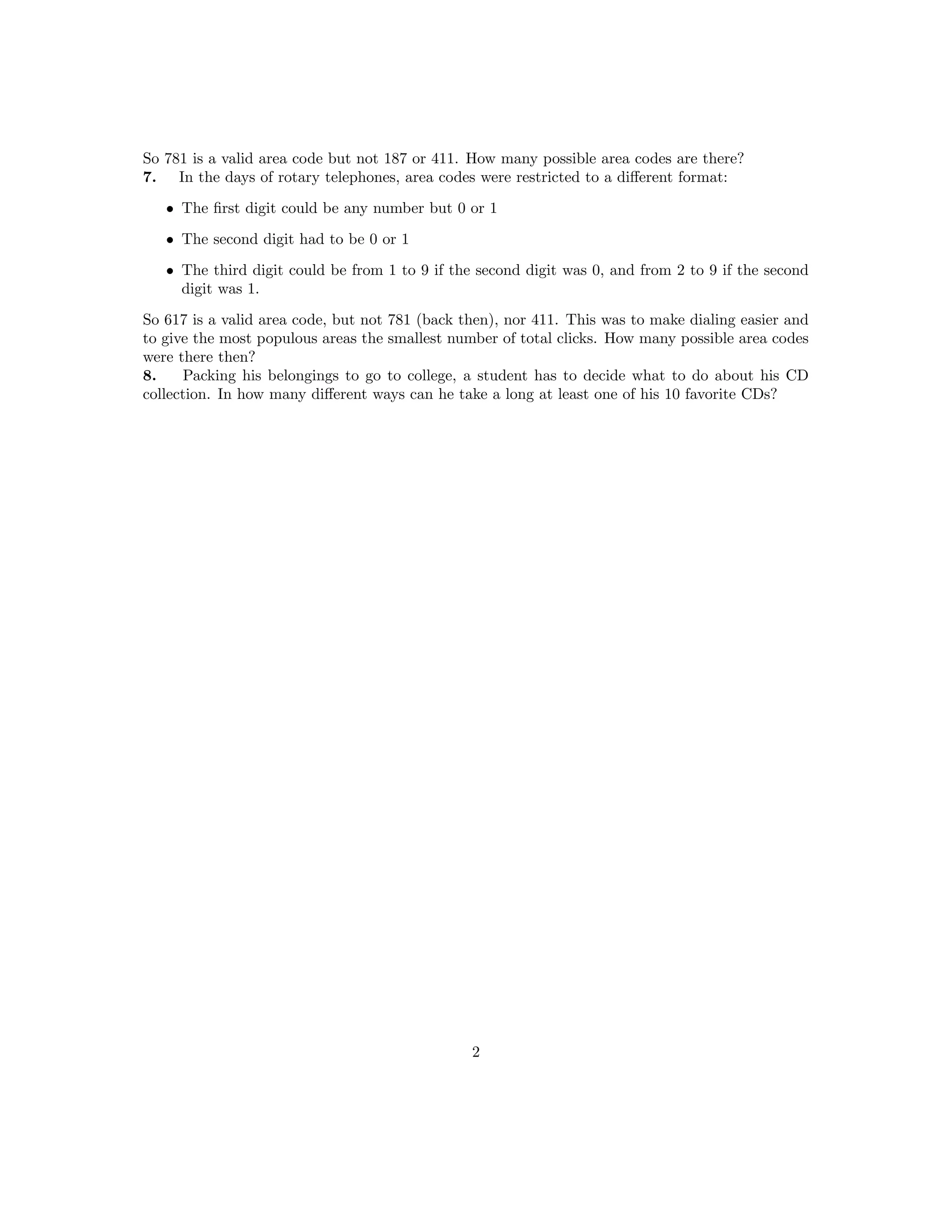 Worksheet: The Basic Principle of Counting | PDF | Homework and Study ...