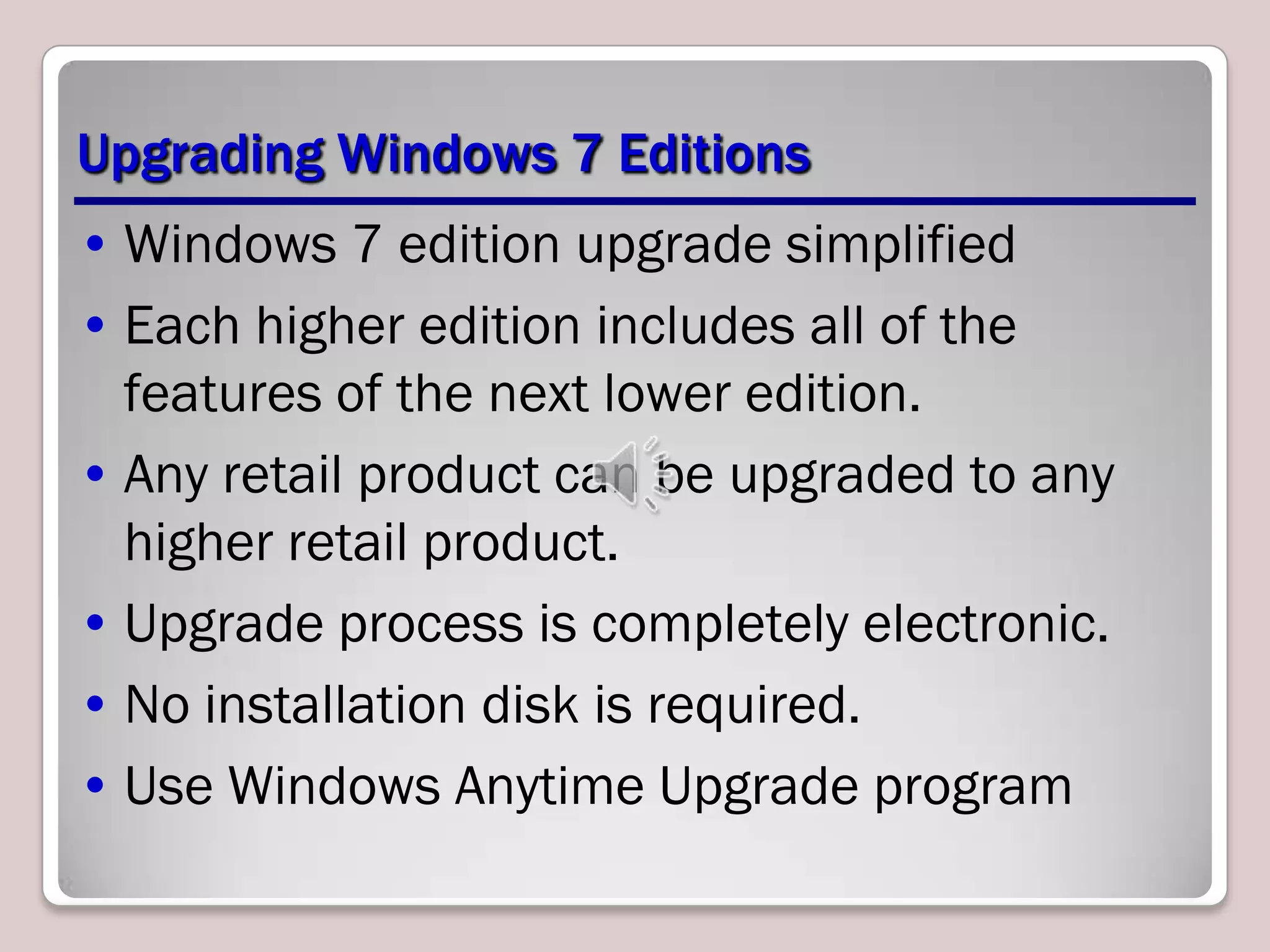 Lecture Lesson 1 Windows 7 Configuration | PPSX