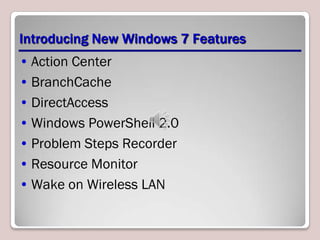 Lecture Lesson 1 Windows 7 Configuration | PPSX