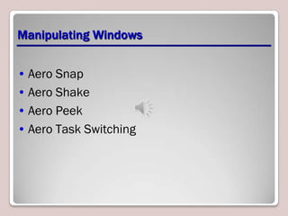 Lecture Lesson 1 Windows 7 Configuration | PPT