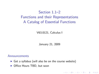 Lesson 1: Functions | PDF