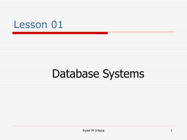 Lesson01 Database introduction | PPT | Databases | Computer Software and Applications