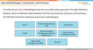 PMI-ACP Lesson 01 Nugget 2 Agile Methodologies-i | PPT