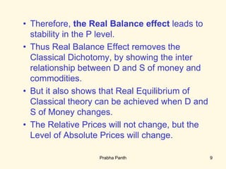 Patinkin's Real Balance Effect | PPSX