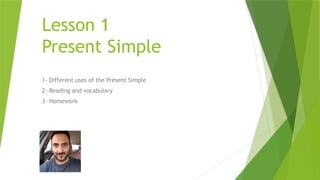 Comprehensive English Lesson on Present Simple Tense and Vocabulary | PPTX