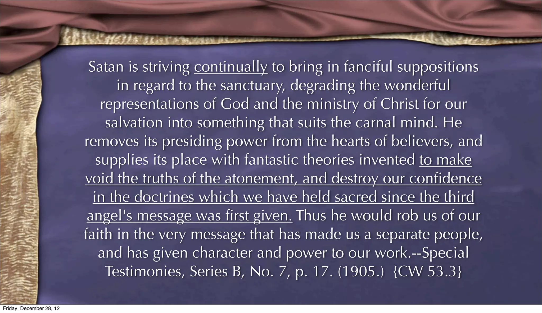 Lesson 01 the purpose of the sanctuary | PDF