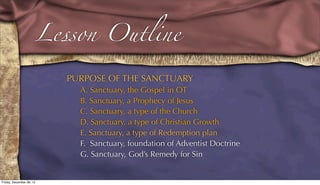 Lesson 01 the purpose of the sanctuary | PDF
