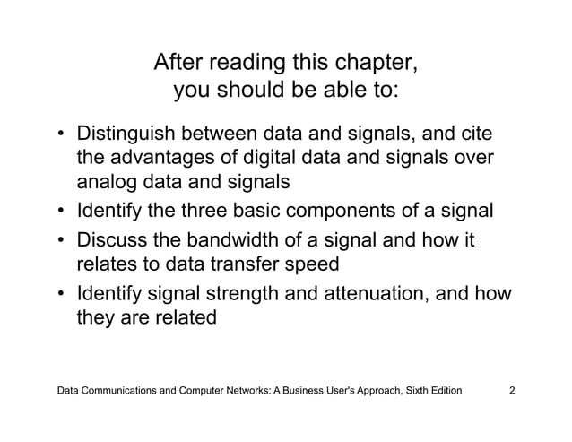 Fundamentals of Data and Signals | PDF