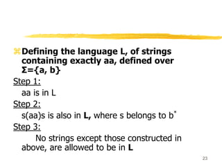 Theory of Automata Lesson 02 | PPT