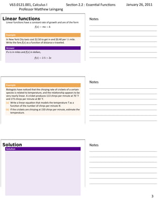 Lesson 2: A Catalog of Essential Functions (handout) | PDF