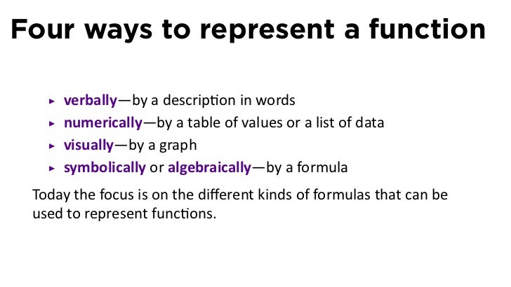 Lesson 2: A Catalog of Essential Functions (slides)