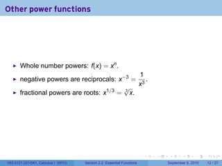 Lesson 2: A Catalog of Essential Functions | PPT