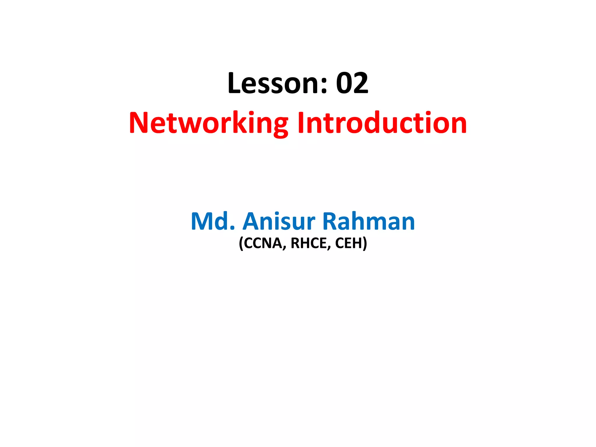 Lesson 02 internetworking basic | PPTX