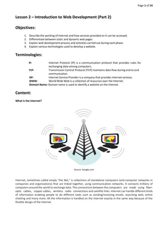 Lesson 02 - Introduction to Web Development.docx