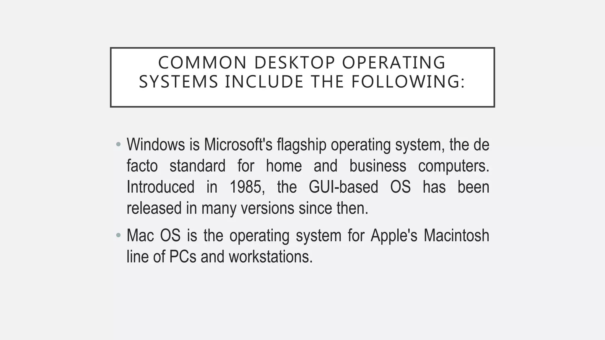 Lesson 02 operating system | PPTX | Operating Systems | Computer ...