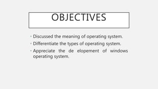 Lesson 02 operating system | PPTX | Operating Systems | Computer ...