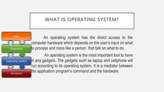 Lesson 02 operating system | PPTX | Operating Systems | Computer ...