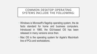 Lesson 02 operating system | PPTX | Operating Systems | Computer ...