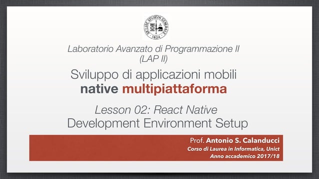 Lesson 02 - React Native Development Environment Setup | PPT