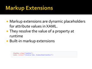 Lesson 02 Introduction to XAML | PPT