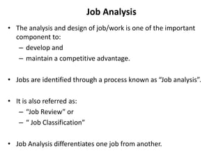 Job Analysis & Job Design | PPTX