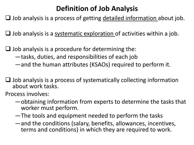 Job Analysis & Job Design | PPTX
