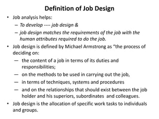Job Analysis & Job Design | PPT