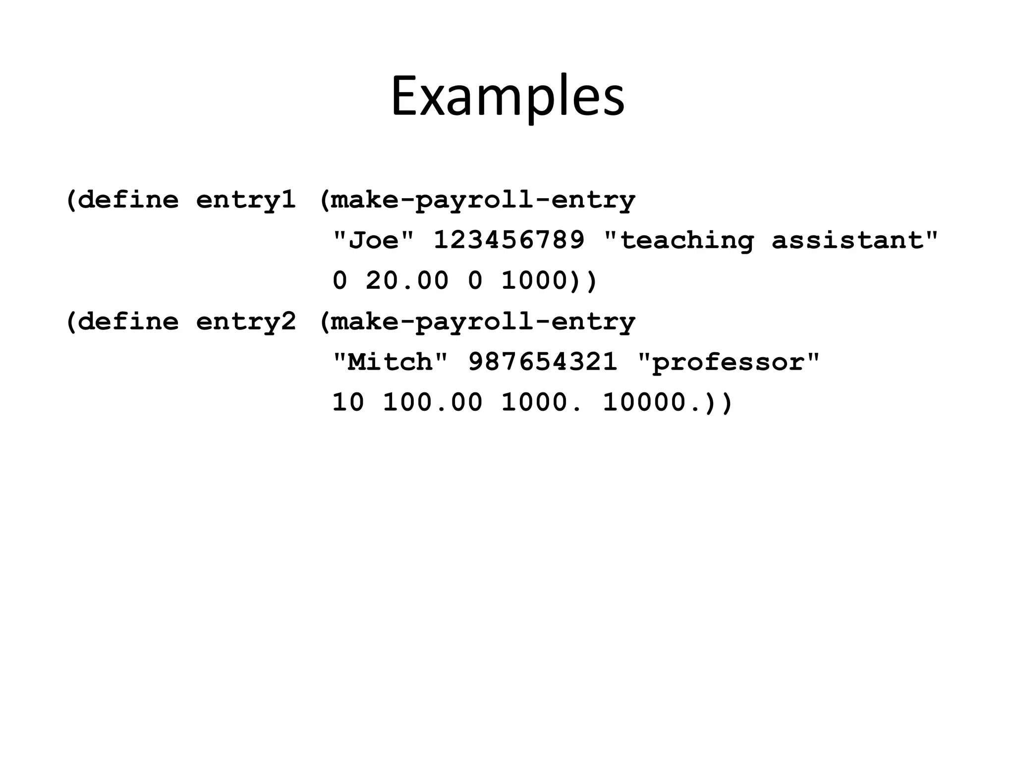 Week 03 Lesson 02 recursive data definitions everywhere | PPT