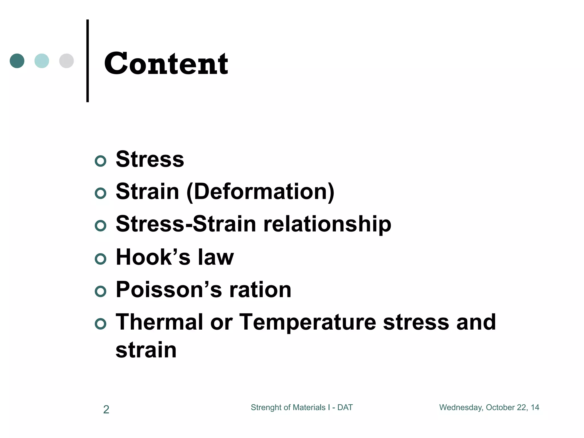 Simple Stress and Strain | PDF