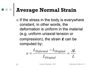 Simple Stress and Strain | PDF