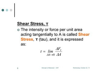 Simple Stress and Strain | PDF