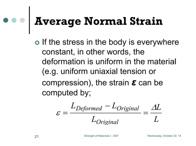 Simple Stress and Strain
