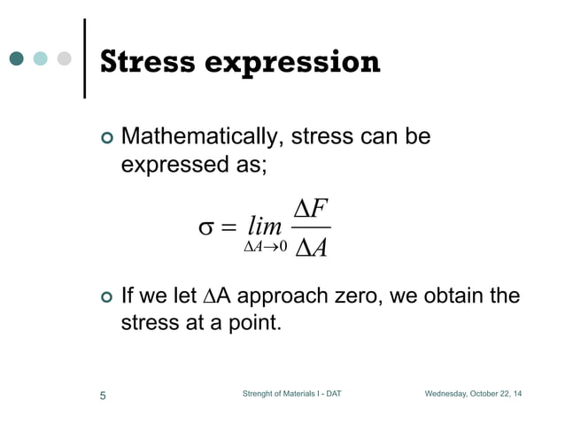 Simple Stress and Strain