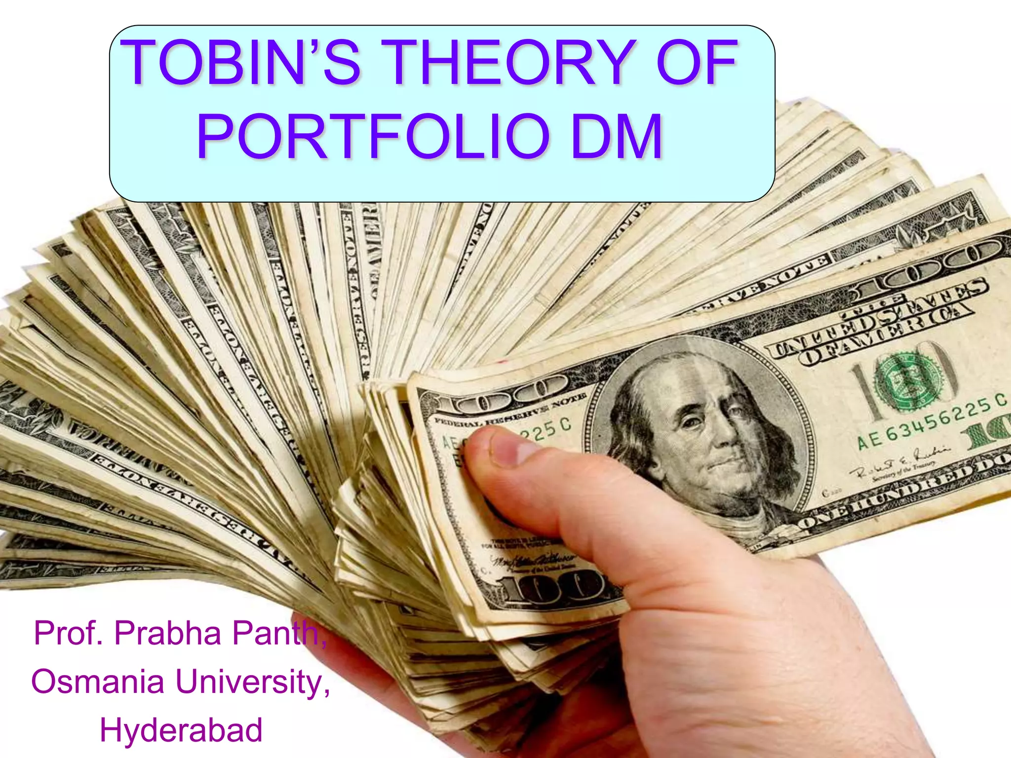 Tobin's Portfolio demand for money | PPSX