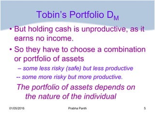 Tobin's Portfolio demand for money | PPSX