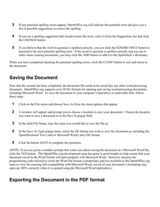 Open office Writer : Lesson 02 | ODT