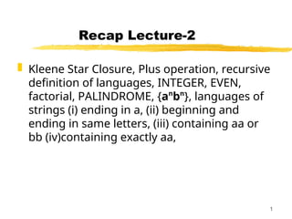 Lesson 03.ppt theory of automata including basics of it | PPT