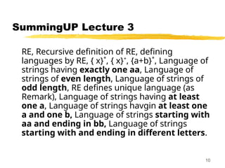 Lesson 03.ppt theory of automata including basics of it | PPT