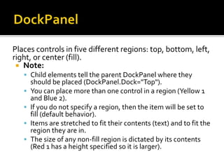 Lesson 03 Layouts in WPF | PPTX | Web Design and HTML | Internet