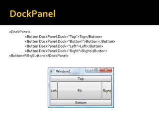 Lesson 03 Layouts in WPF | PPTX | Web Design and HTML | Internet