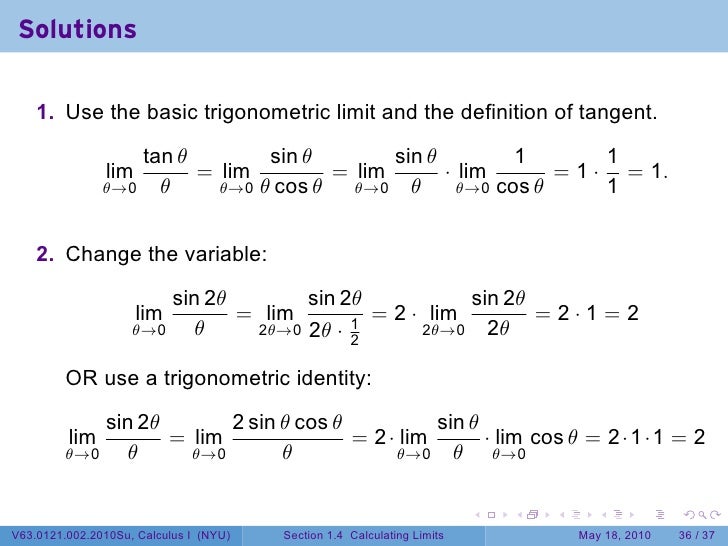 Lesson 3: Limit Laws